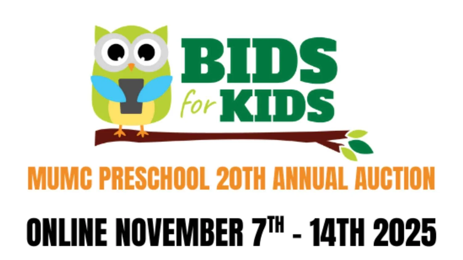 “Bids for Kids” Preschool Fundraiser 20th Annual Auction — McKendree UMC