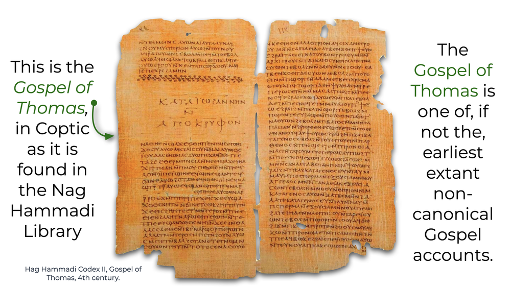 The Gospel of Thomas -- the earliest non-biblical Gospel — Wesley Huff