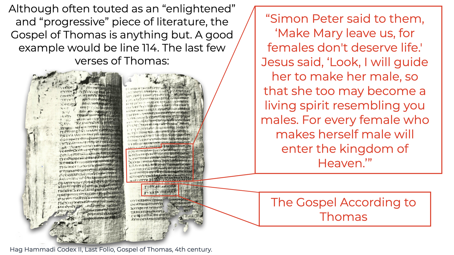 The Gospel of Thomas -- the earliest non-biblical Gospel — Wesley Huff