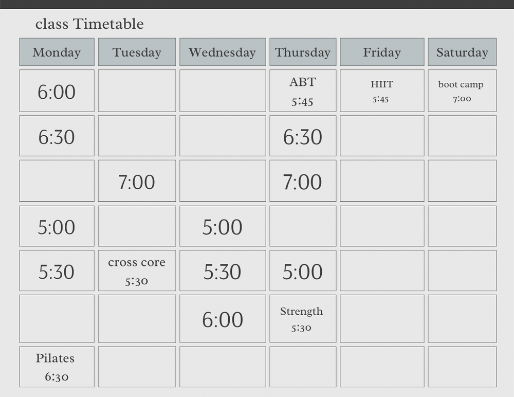 Classes — Newlife Health Club