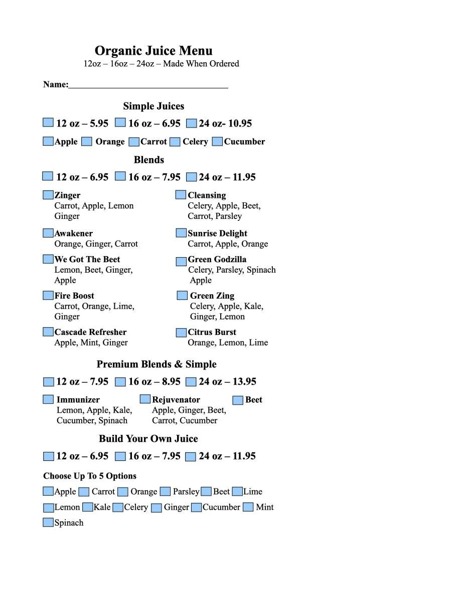 Deli Menu — Real Food Market & Deli