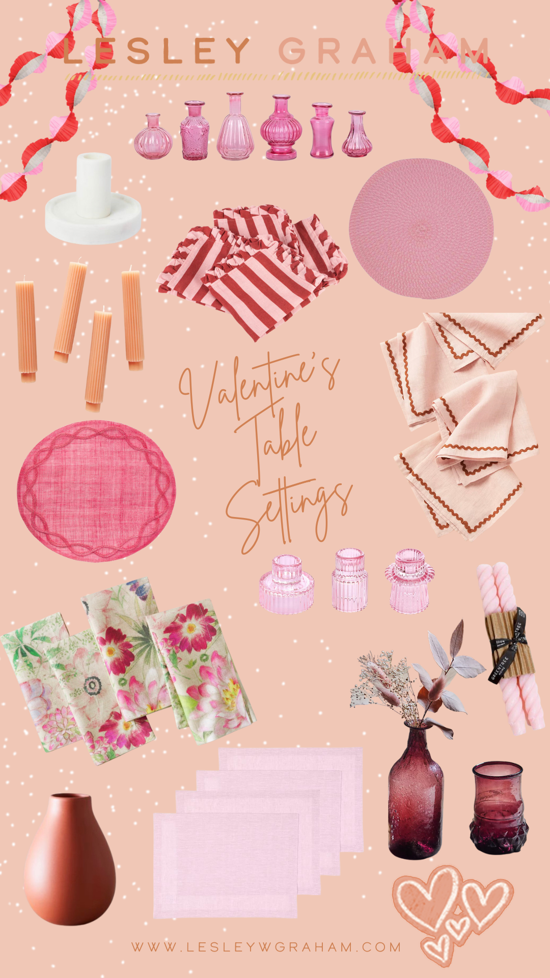 Valentine's Table Settings — Lesley W Graham