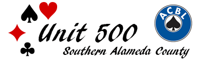 ACBL Unit 500 Southern Alameda County
