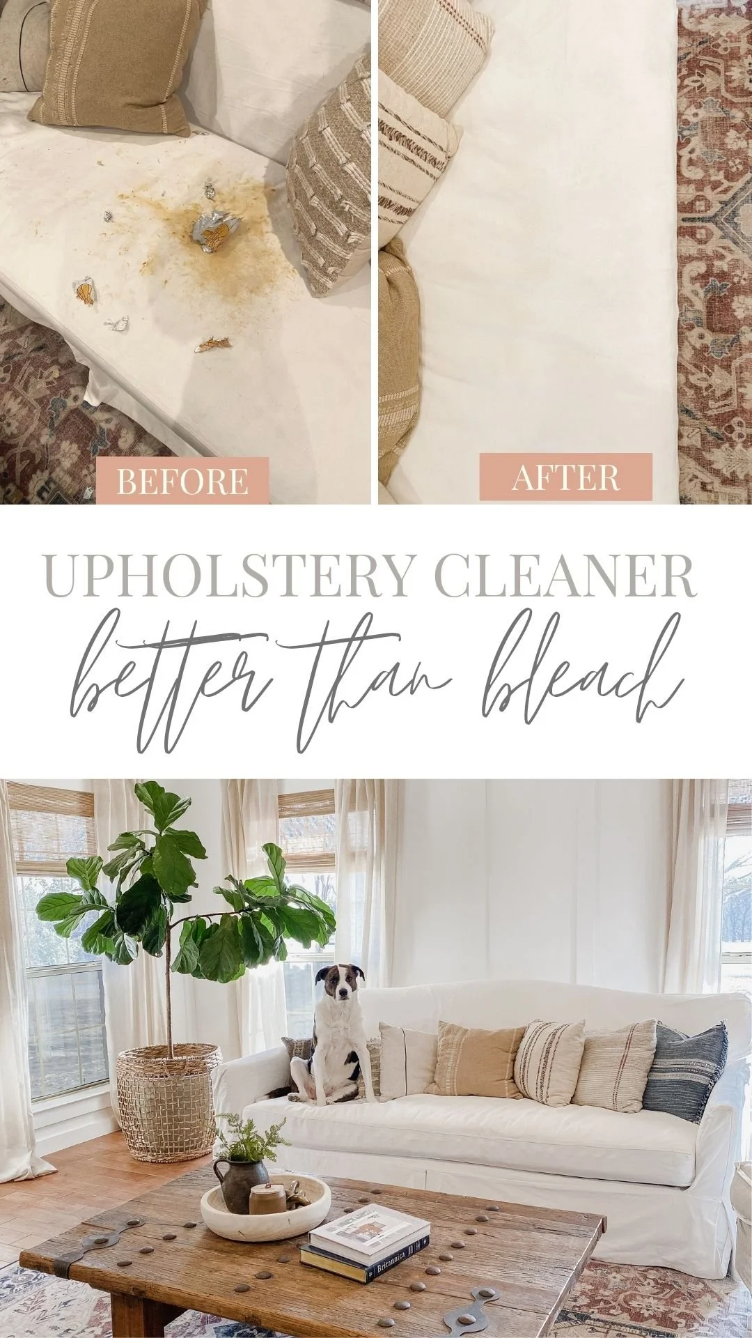 DIY Cleaner for Upholstery - BETTER THAN BLEACH — Farmhouse Living