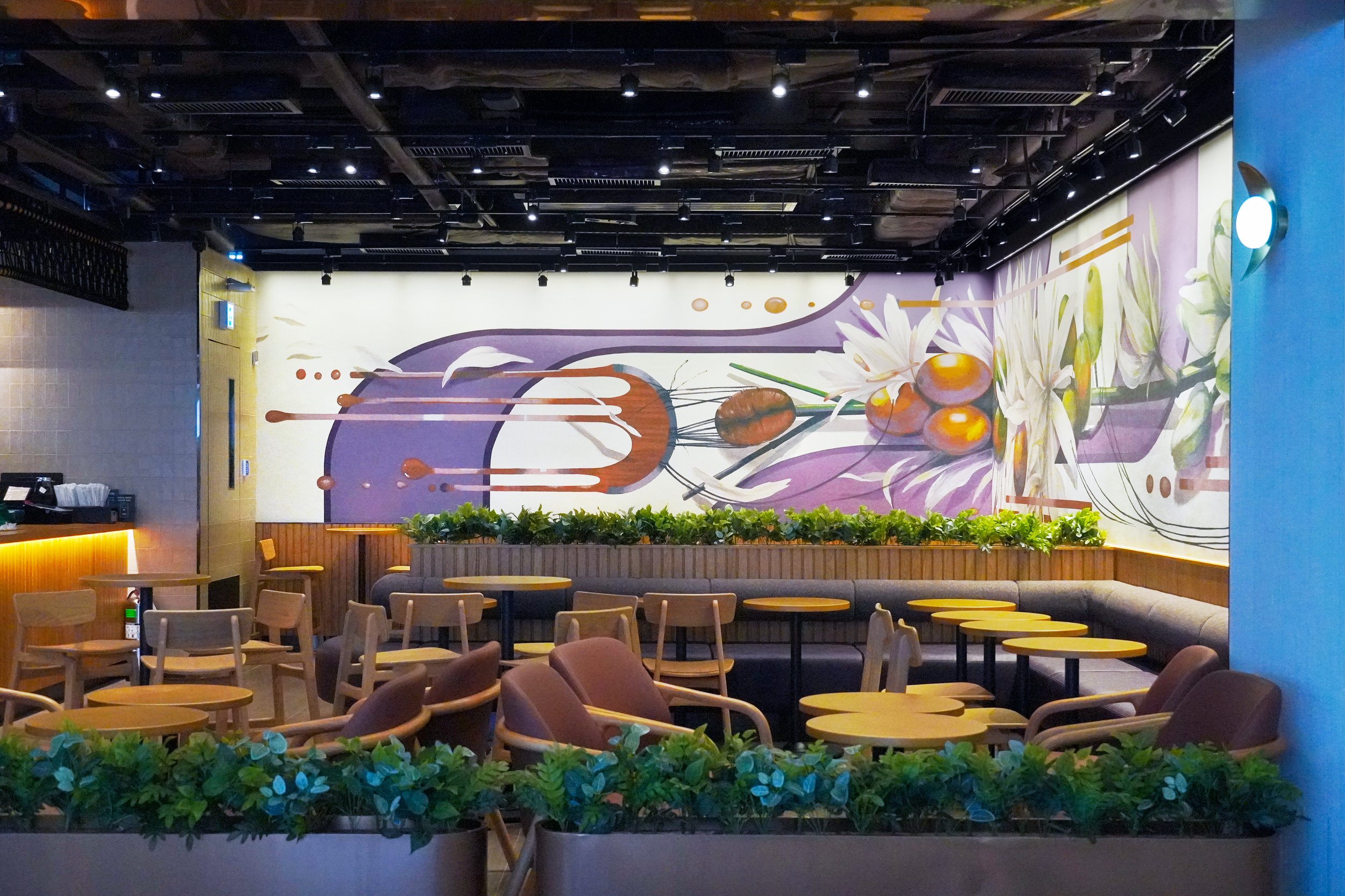 Mural: Starbucks Reserve Airside Hong Kong — Neil Wang | Mural | Fine ...