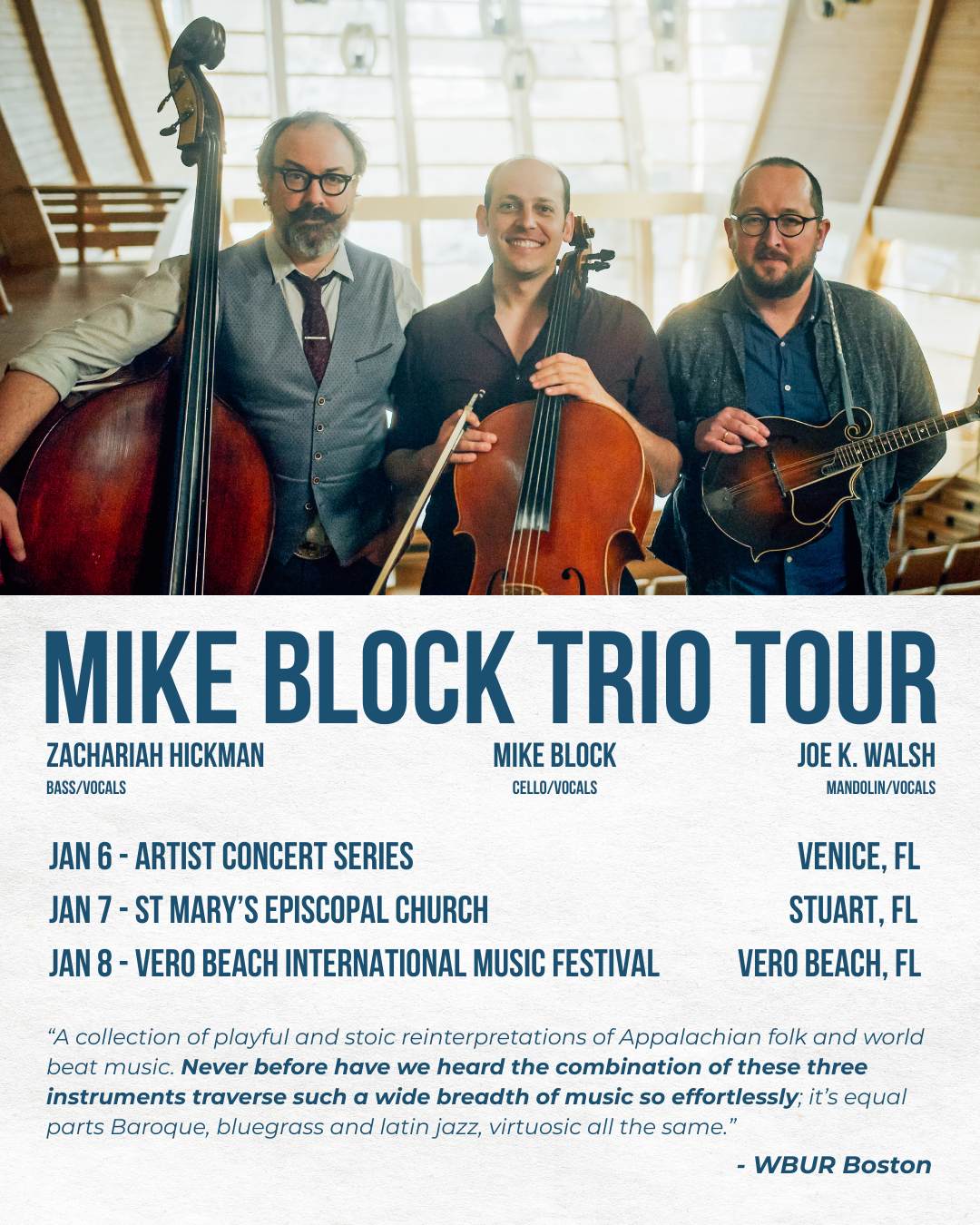 Mike Block Trio - January Tour — Mike Block