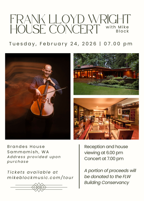 Frank Lloyd Wright House Concert - Brandes House — Mike Block