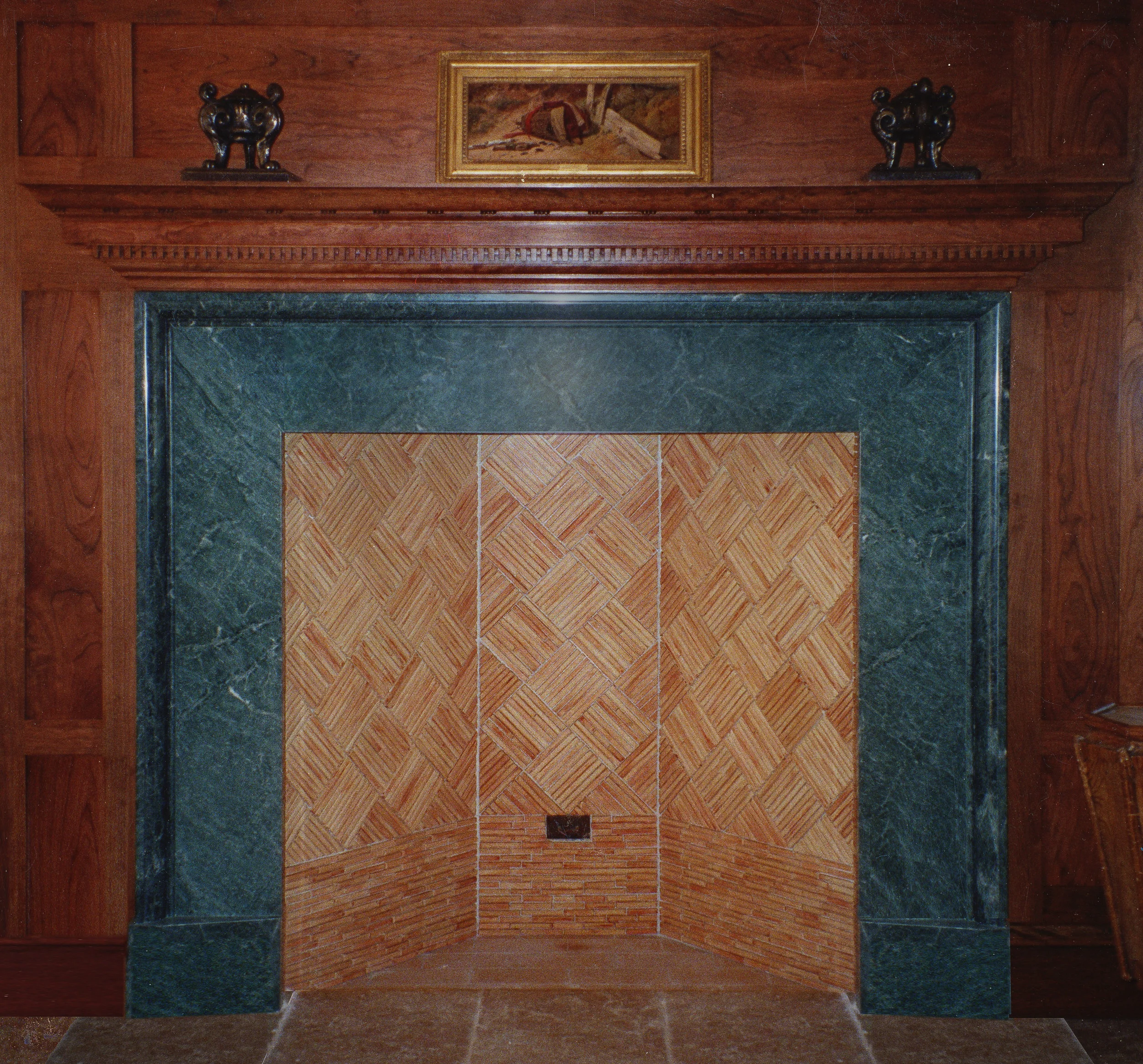 Box Herringbone — Firebox Tile by Ruth Frances Greenberg