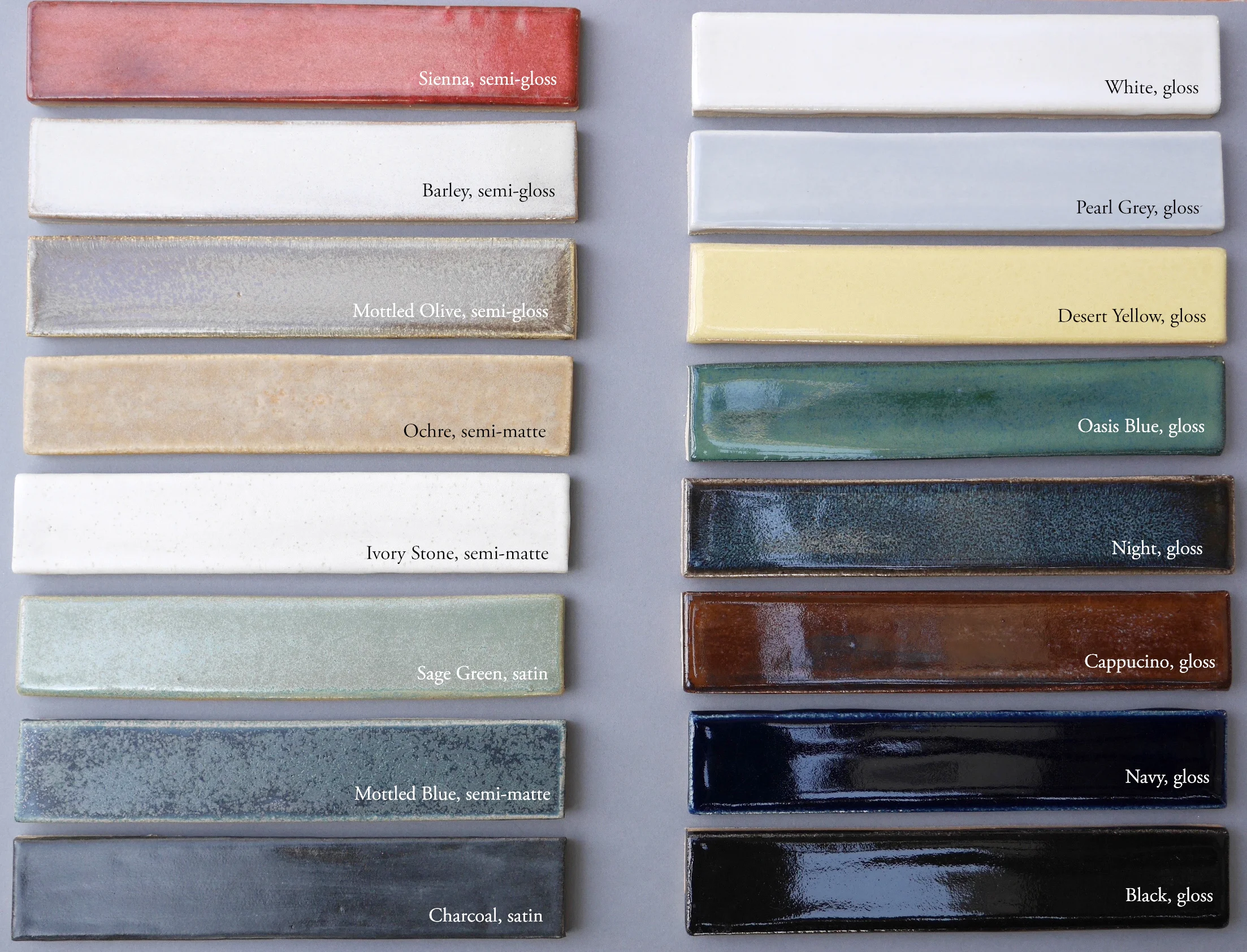 Glaze Samples — Firebox Tile by Ruth Frances Greenberg