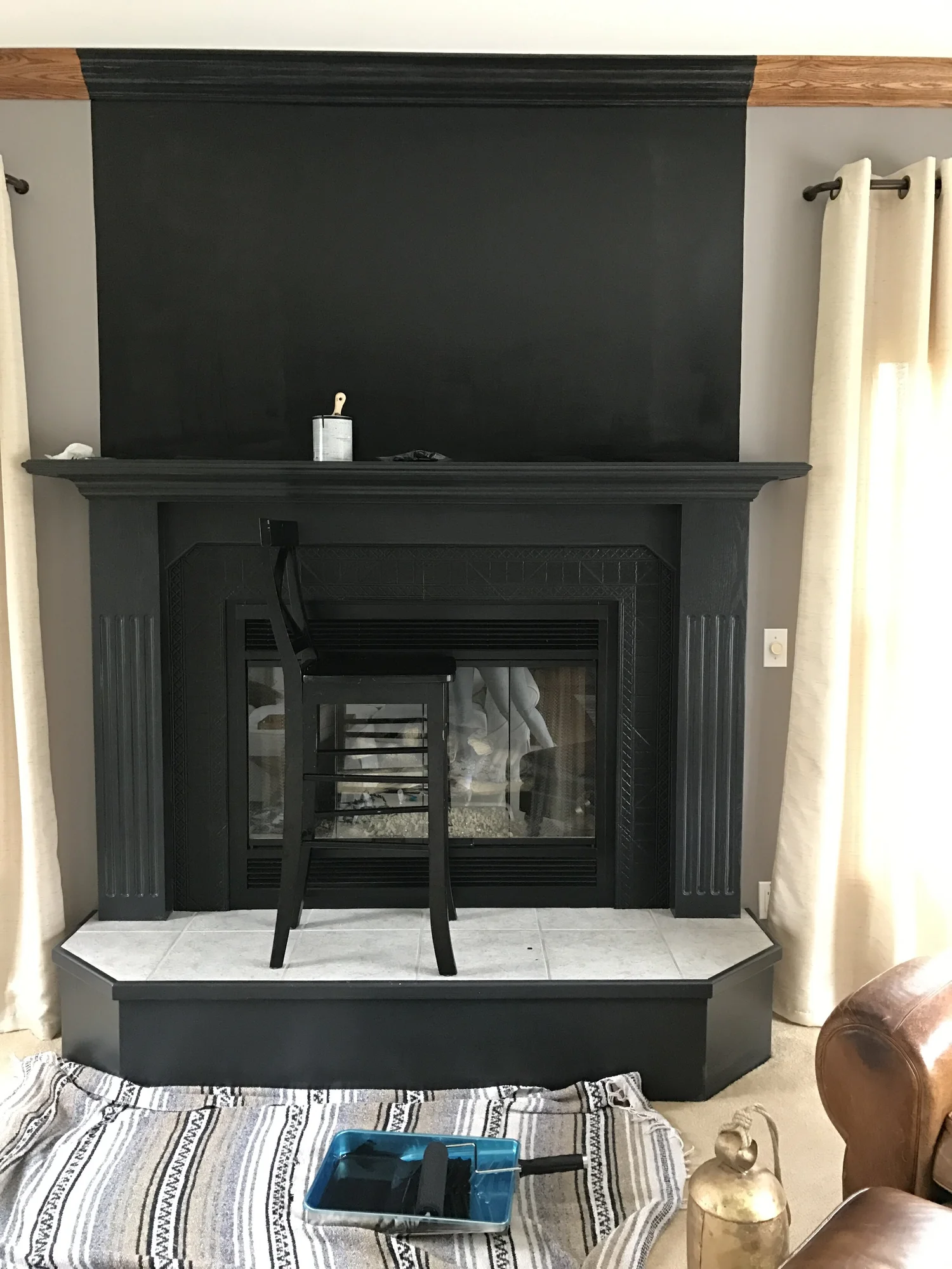 How to update an oak fireplace + trim and LOVE it! — COPPER CORNERS