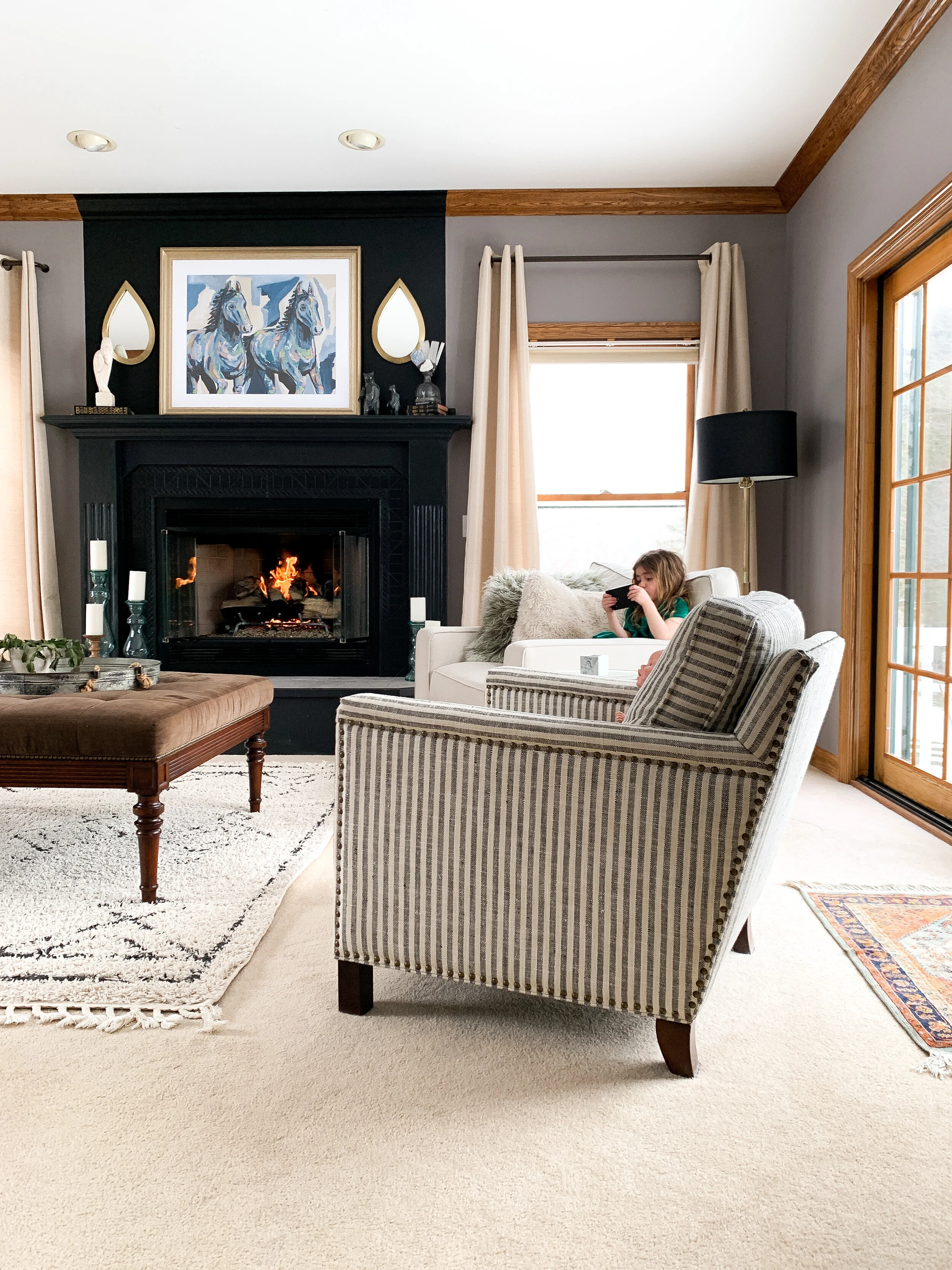 How to update an oak fireplace + trim and LOVE it! — COPPER CORNERS