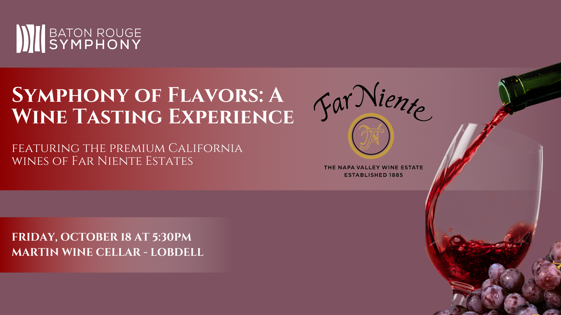 Symphony of Flavors: A Premium Wine Tasting — Baton Rouge Symphony ...