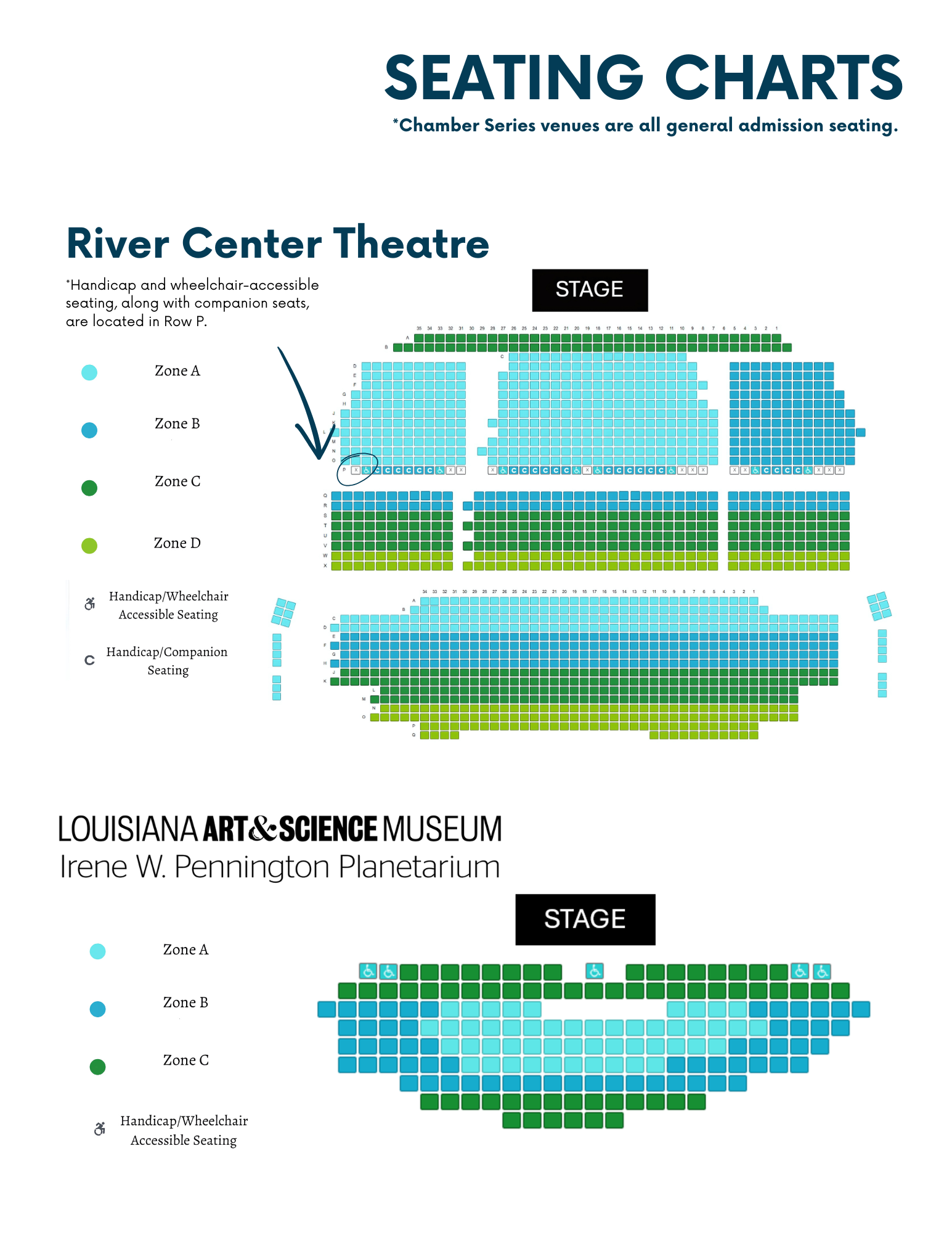 Seating Charts — Baton Rouge Symphony Orchestra