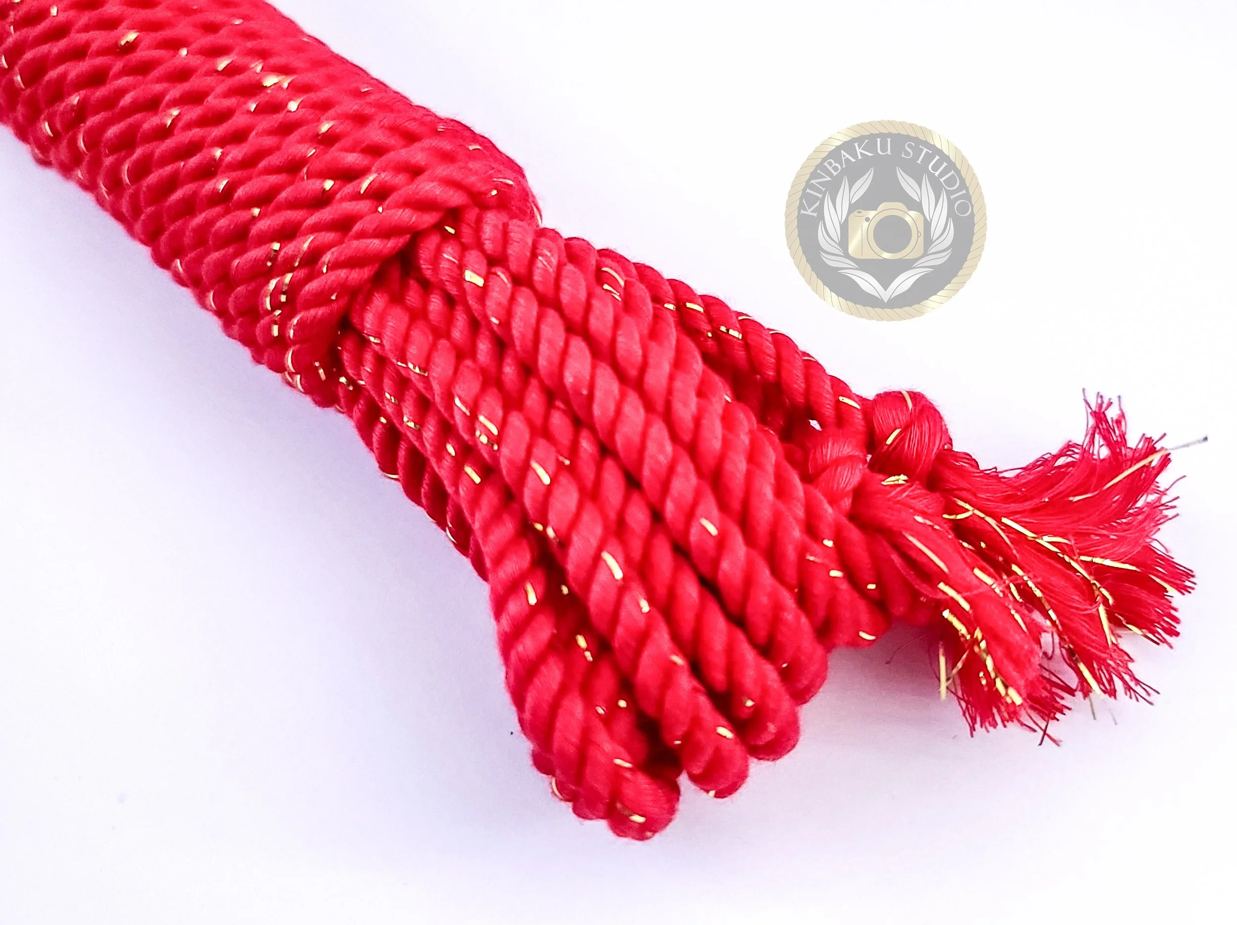 Red Conductive Bamboo Silk Rope — KINBAKU STUDIO