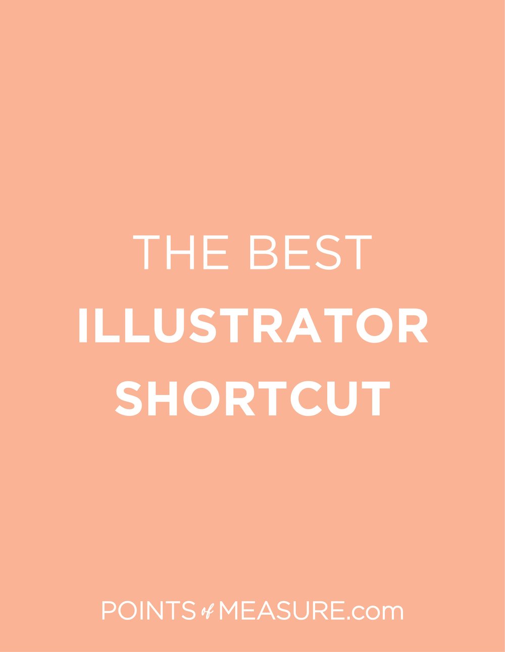 The Best Illustrator Shortcut — Points of Measure