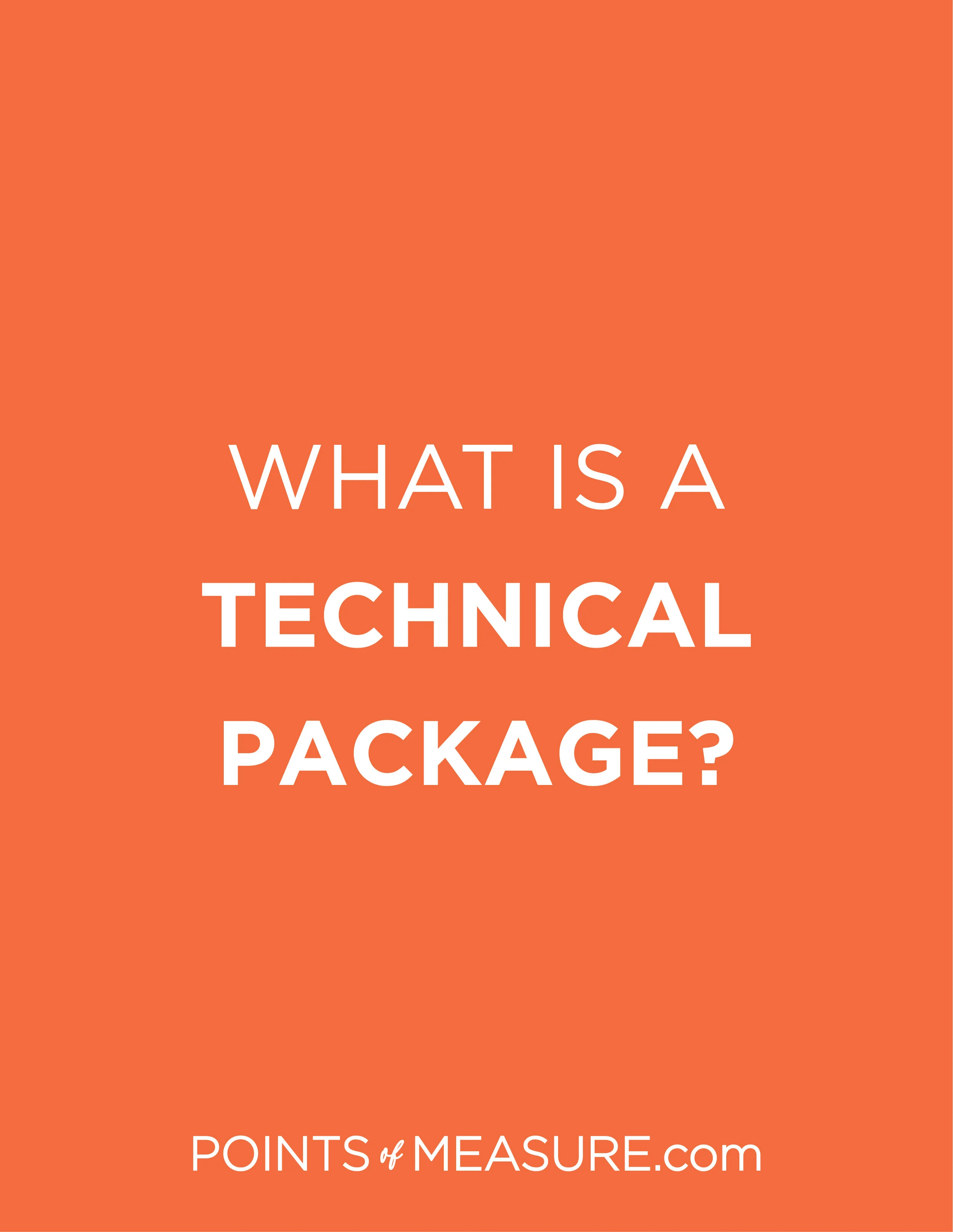 What is a Tech Pack? — Points of Measure