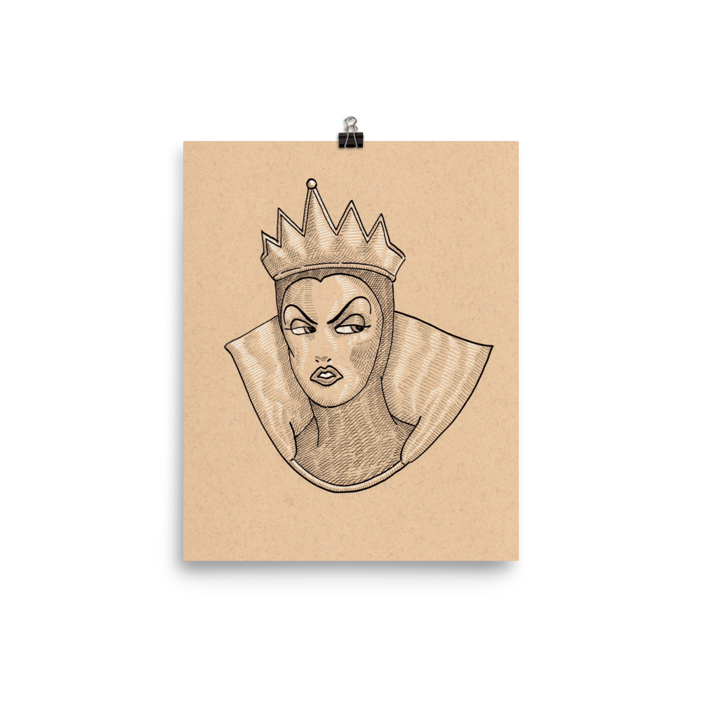 Evil Queen Of Hearts Drawing