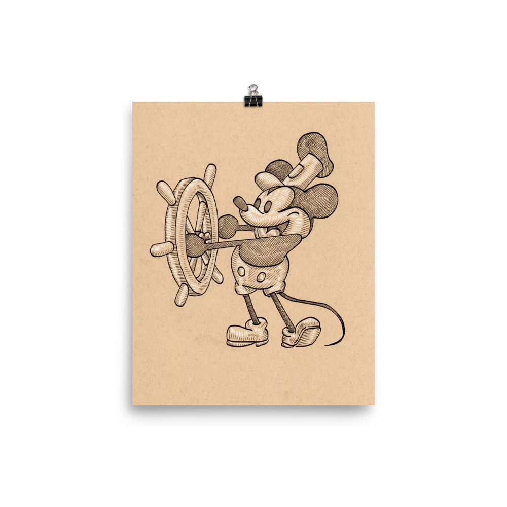 Steamboat Willie Poster