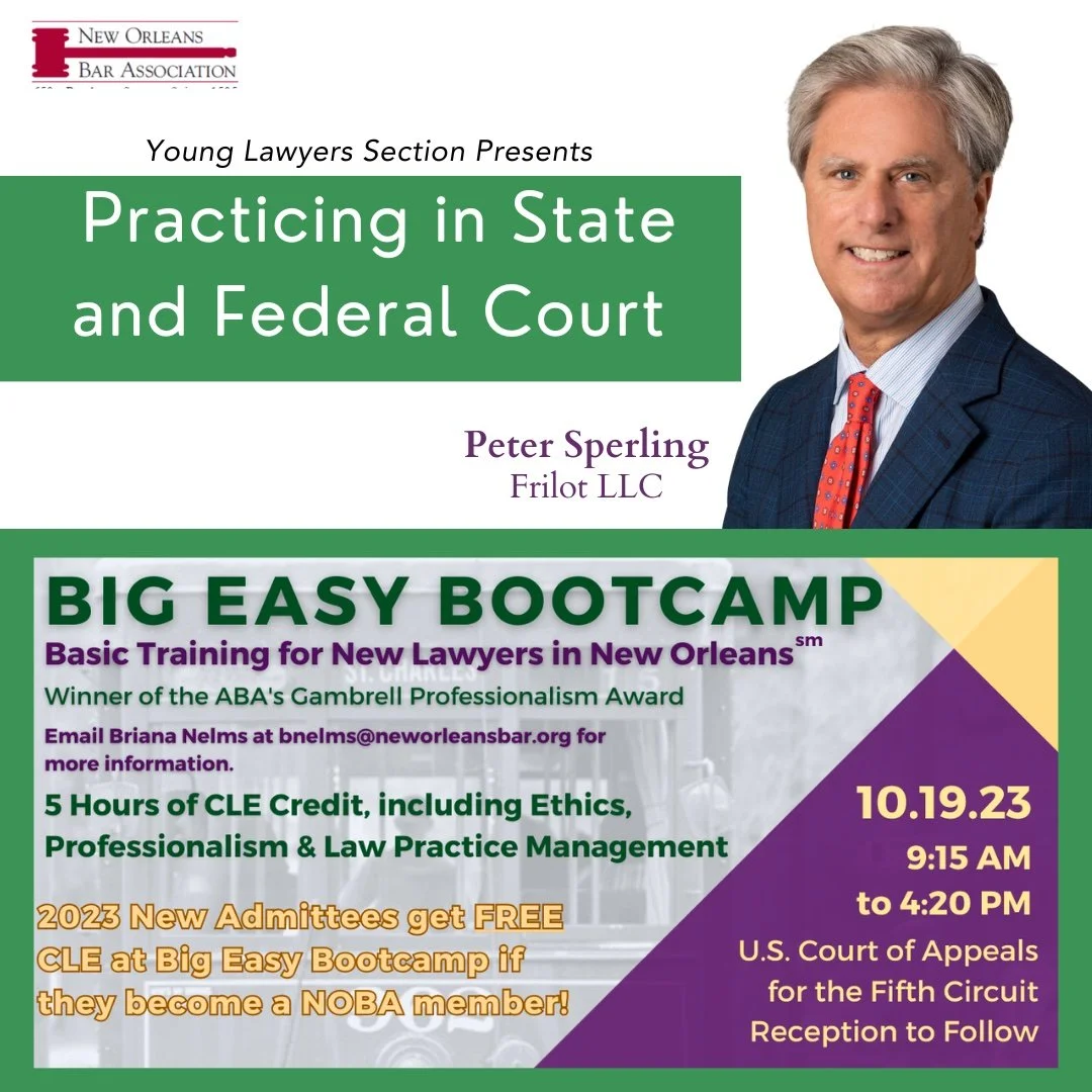 Peter Sperling to Speak at NOBA’s Big Easy Bootcamp for New Attorneys ...