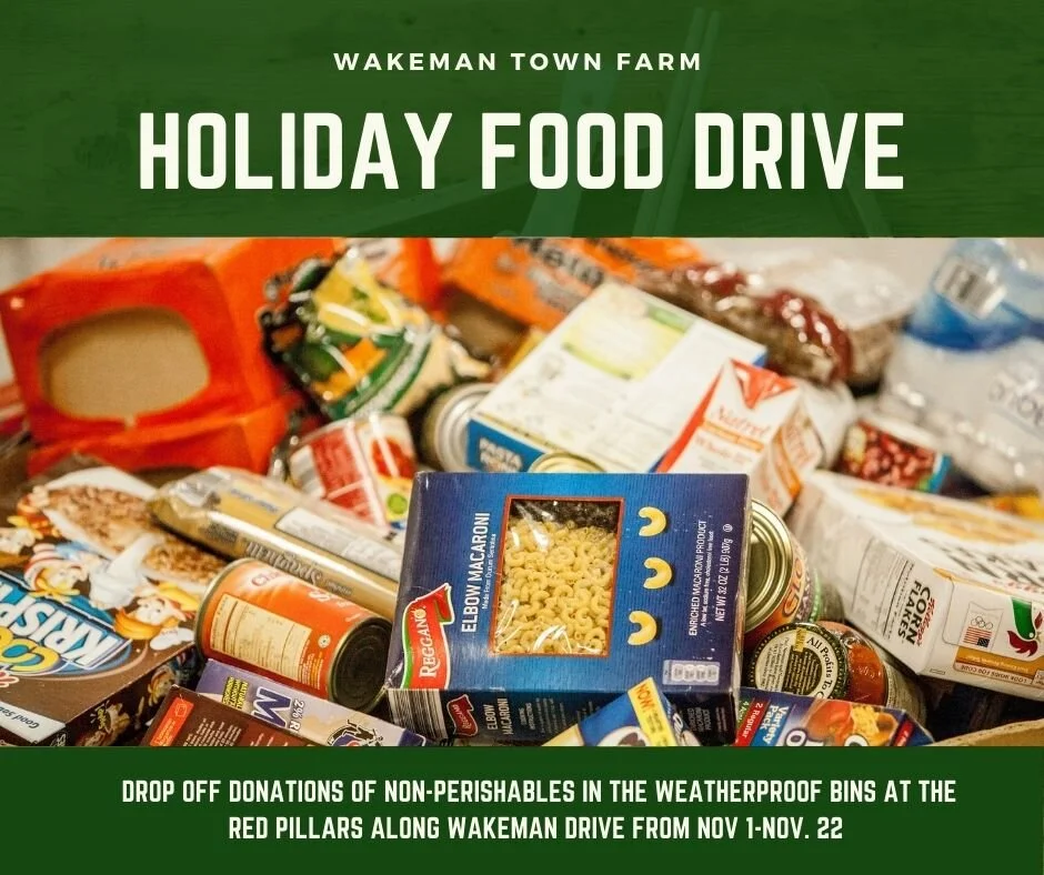 Holiday Food Drive - thank you! — Wakeman Town Farm