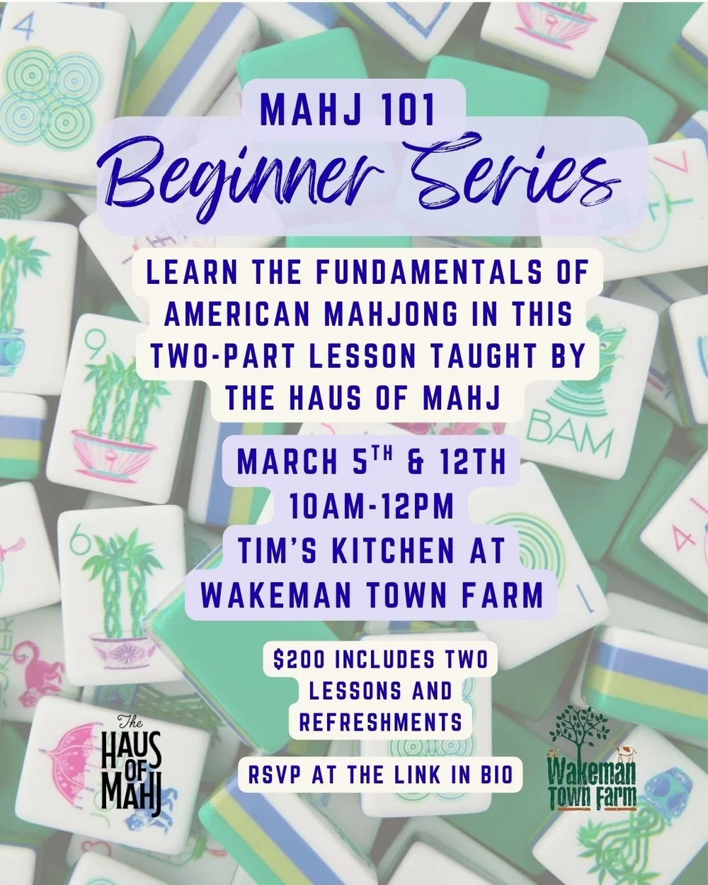 Sold out! Let's Mahj! Two-Part American MahJong Lesson by ‘Haus of Mahj ...