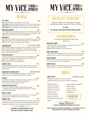 My Vice Food & Spirits | Restaurant & Bar in SE Portland, OR | Dine-in ...