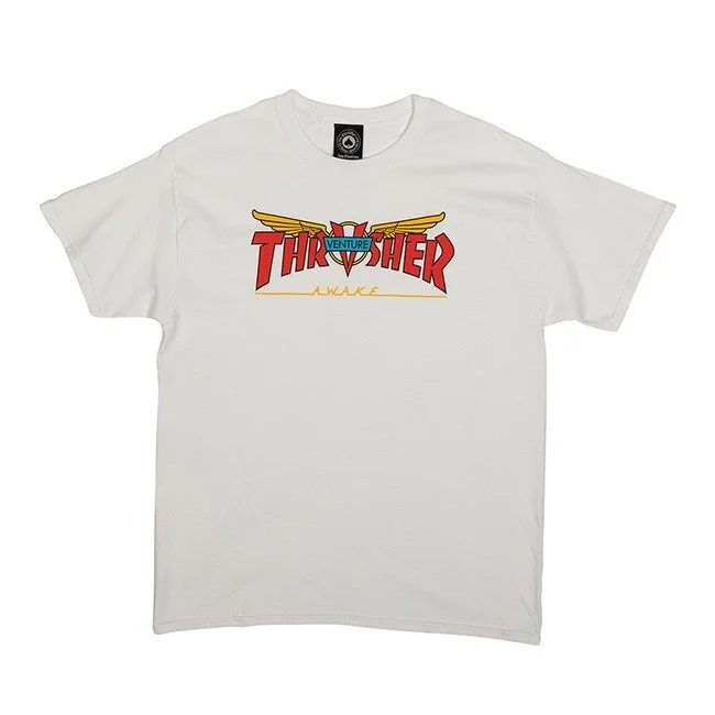 Thrasher - Collab venture t-shirt - White — Slide Skateshop Tournai
