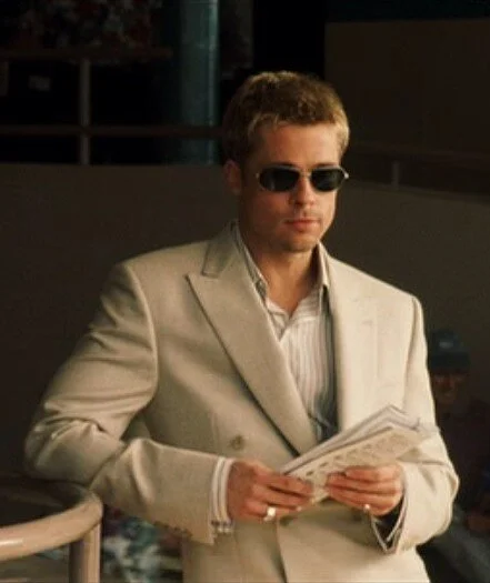 Fictional Style Hero Rusty Ryan played by Brad Pitt in the Oceans ...