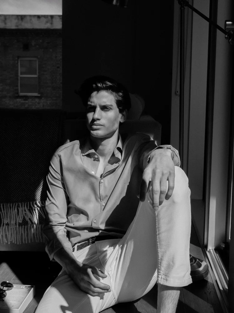 Editorial of male model Gerard Sabe photographed in isolation ...