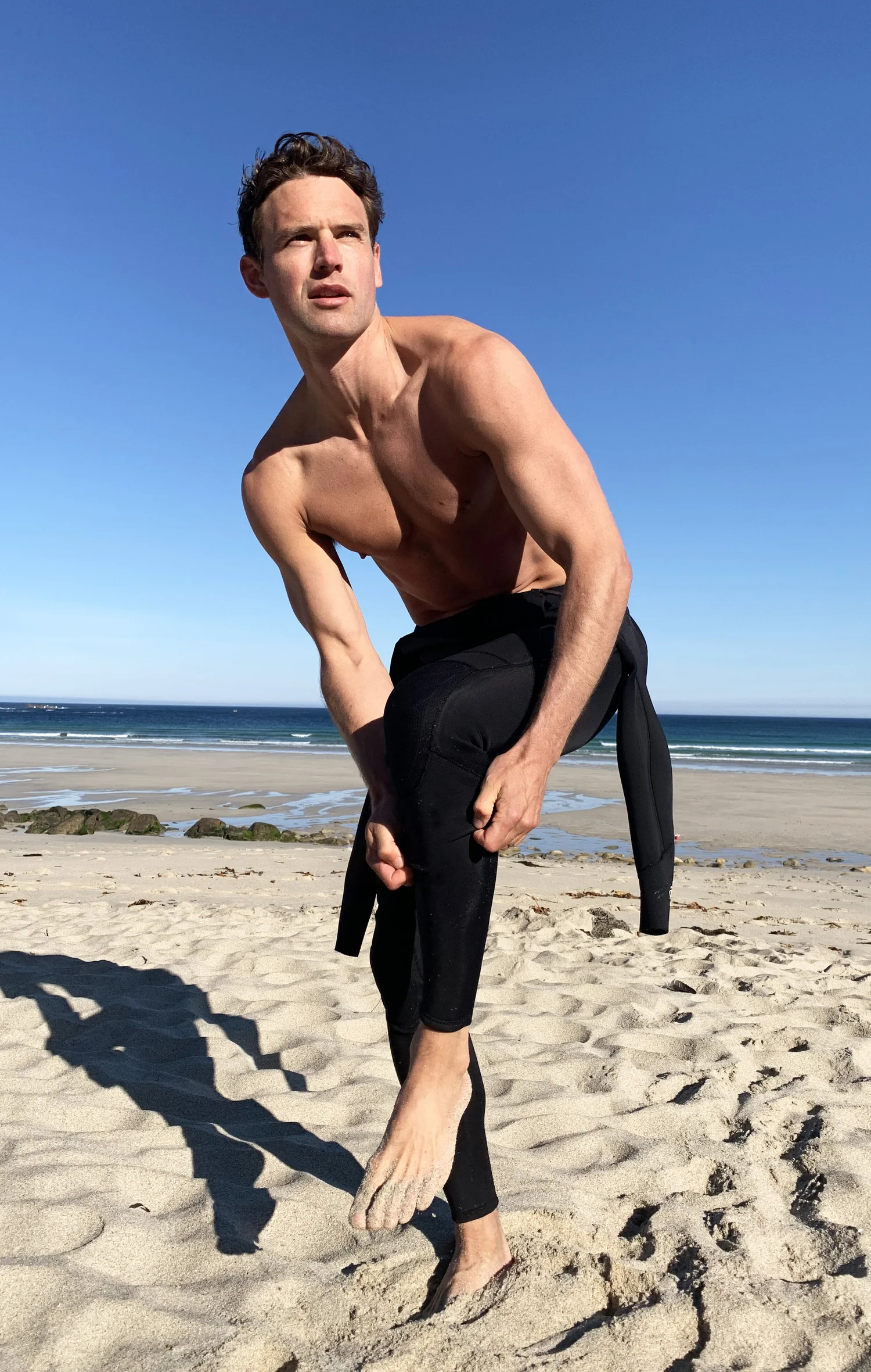 Editorial of male model Guy Robinson photographed in isolation ...