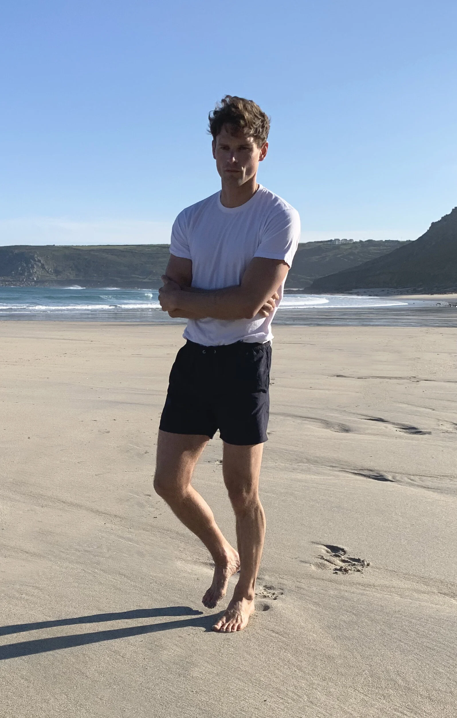 Editorial of male model Guy Robinson photographed in isolation ...