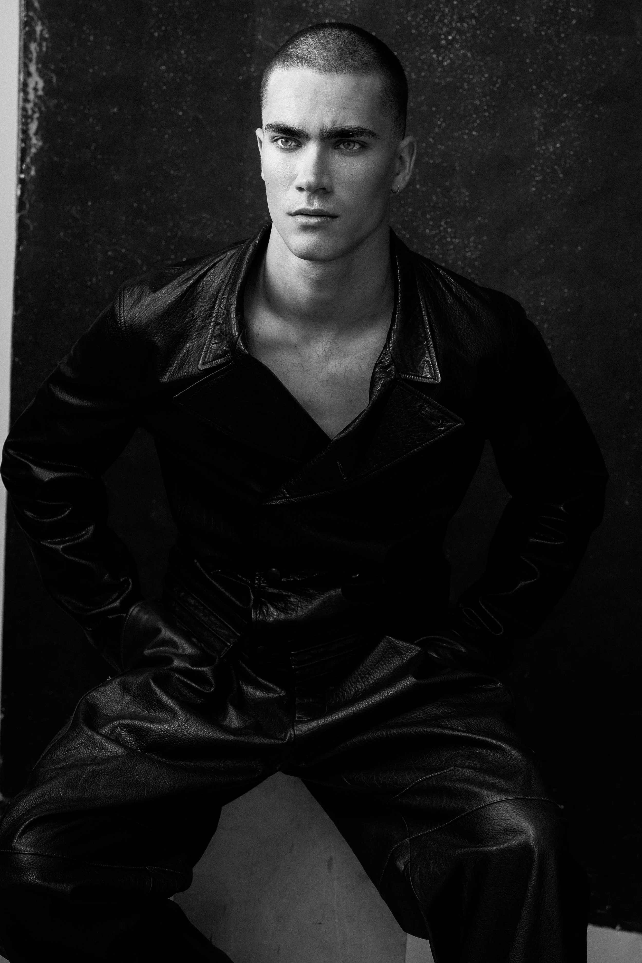 EXCLUSIVE: Male model Louis Howells in AW23 Emporio Armani & Giorgio ...
