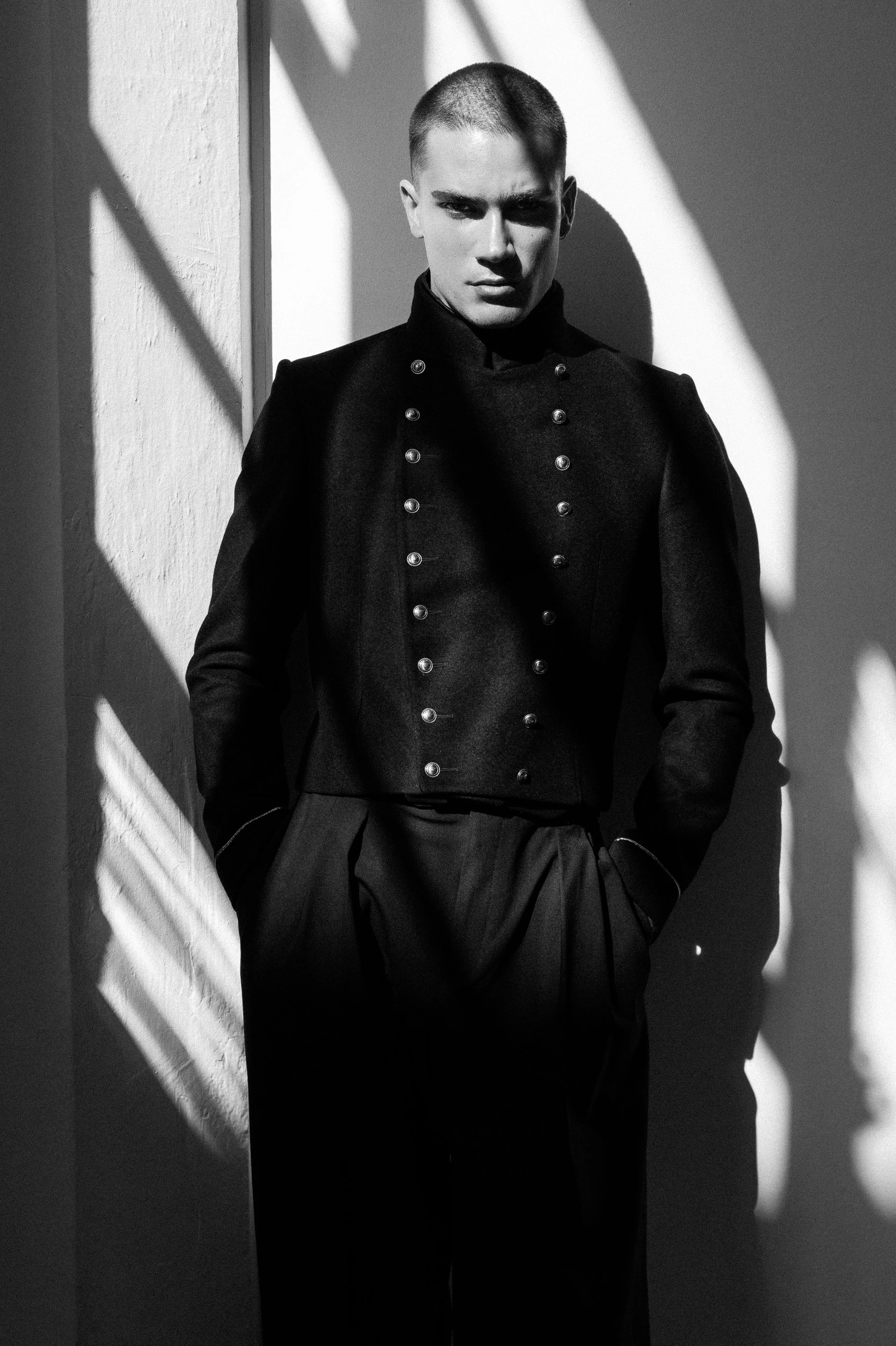 EXCLUSIVE: Male model Louis Howells in AW23 Emporio Armani & Giorgio ...