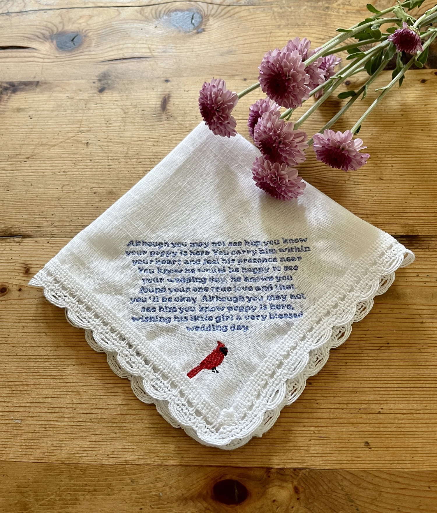 Embroidered Handkerchiefs Wedding