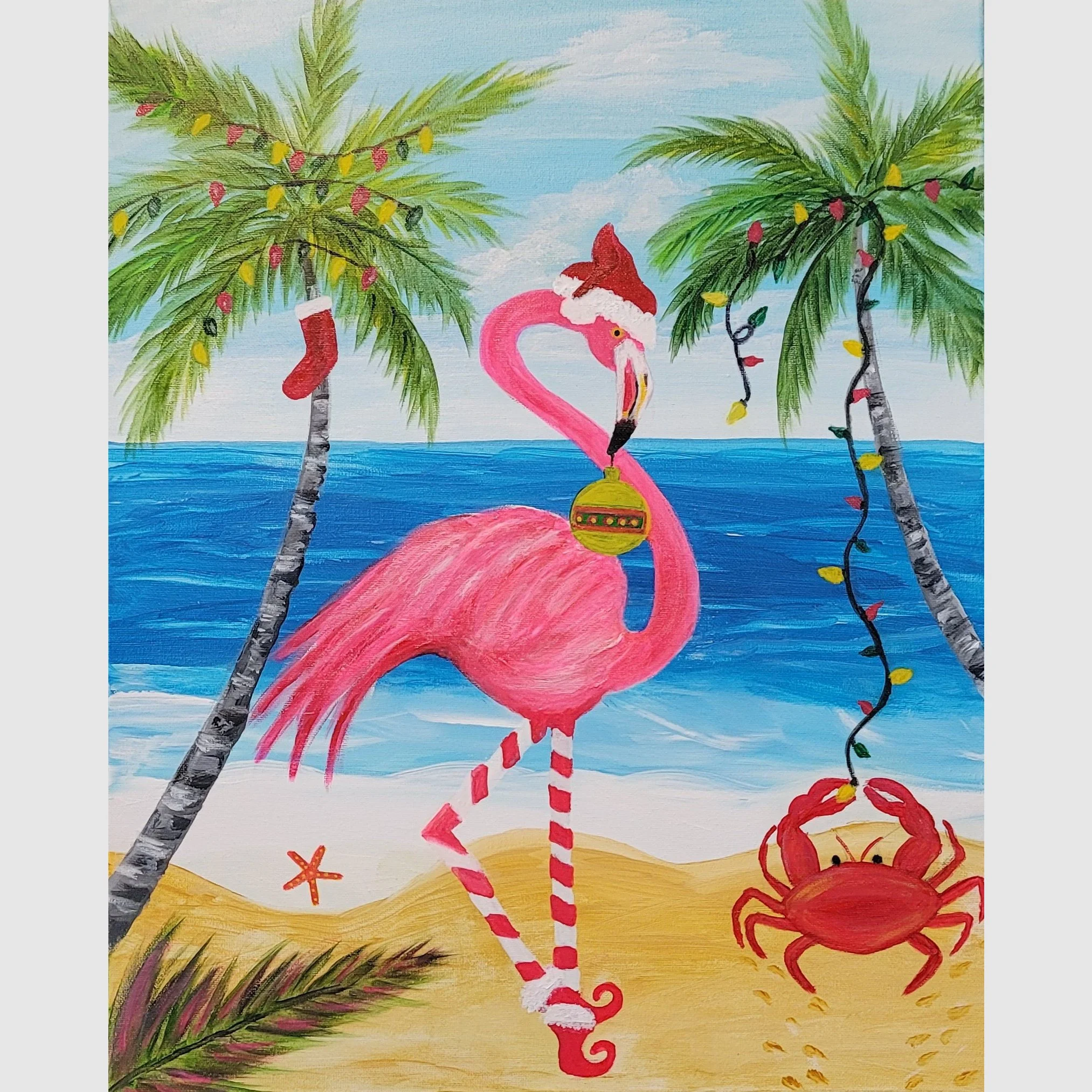 Holiday Flamingo Paint-Night Event- Loxahatchee Studio — Jan's Finest ...
