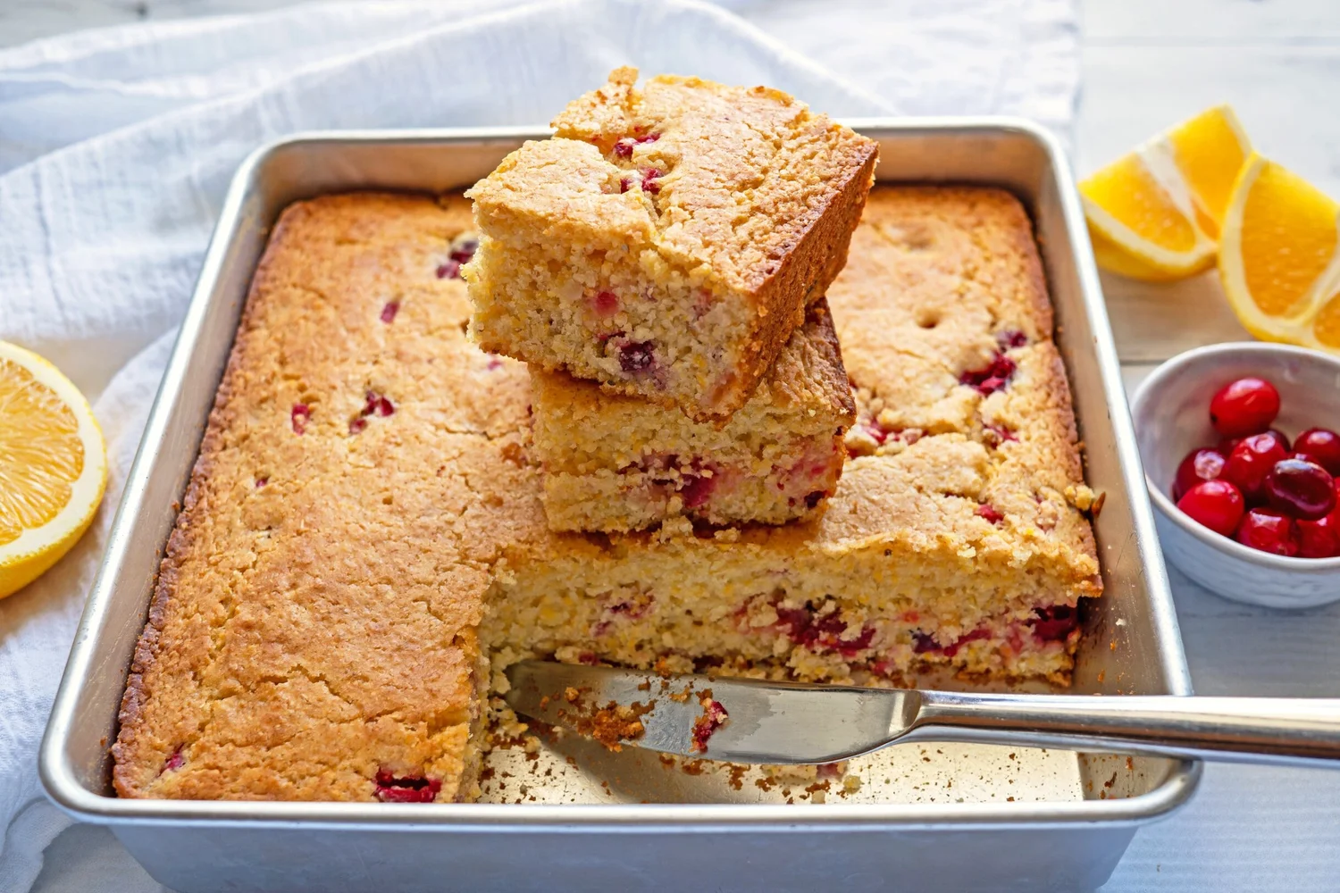 Orange Cranberry Cornbread — The Yummy Vegan