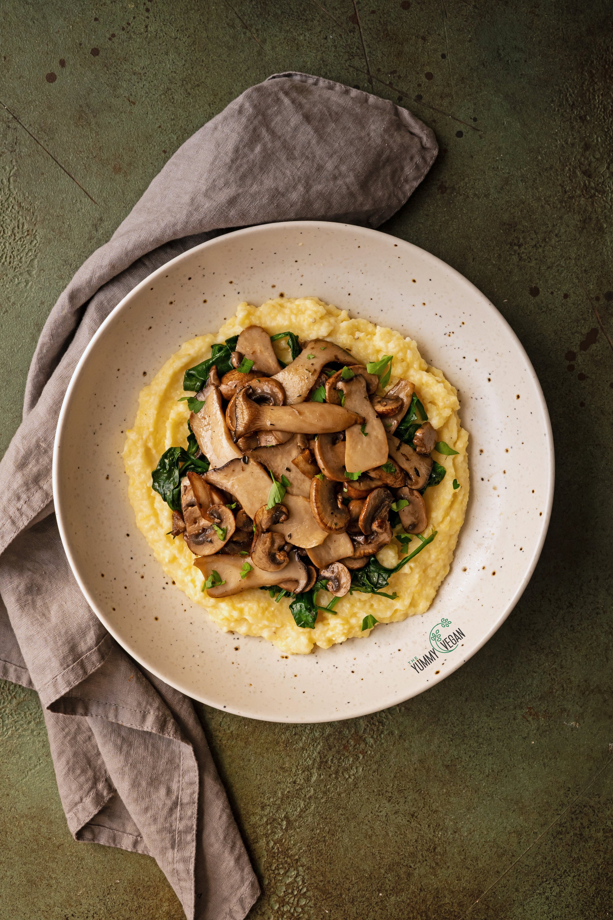 Truffle Butter Mushrooms w/ Polenta — The Yummy Vegan