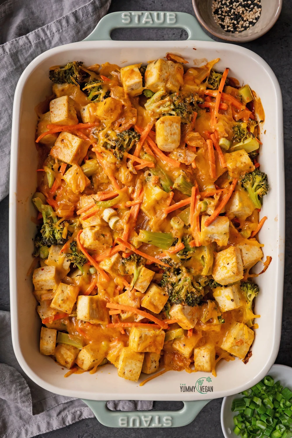 Cheesy Kimchi Tofu Bake — The Yummy Vegan