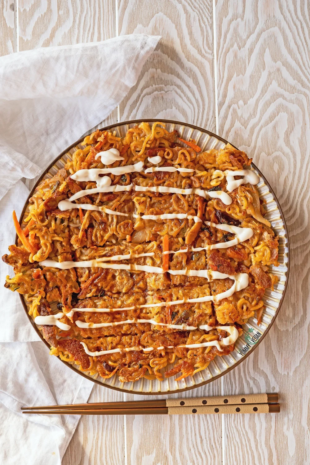 Savory Ramen Pancake — The Yummy Vegan