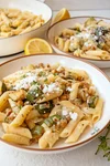 Sumac Roasted Zucchini w/ Penne & Feta — The Yummy Vegan