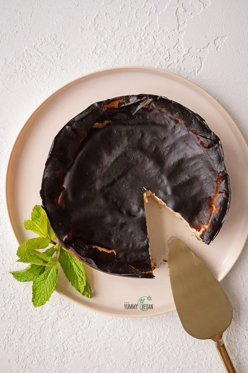 Vegan Basque Style Cheesecake — The Yummy Vegan