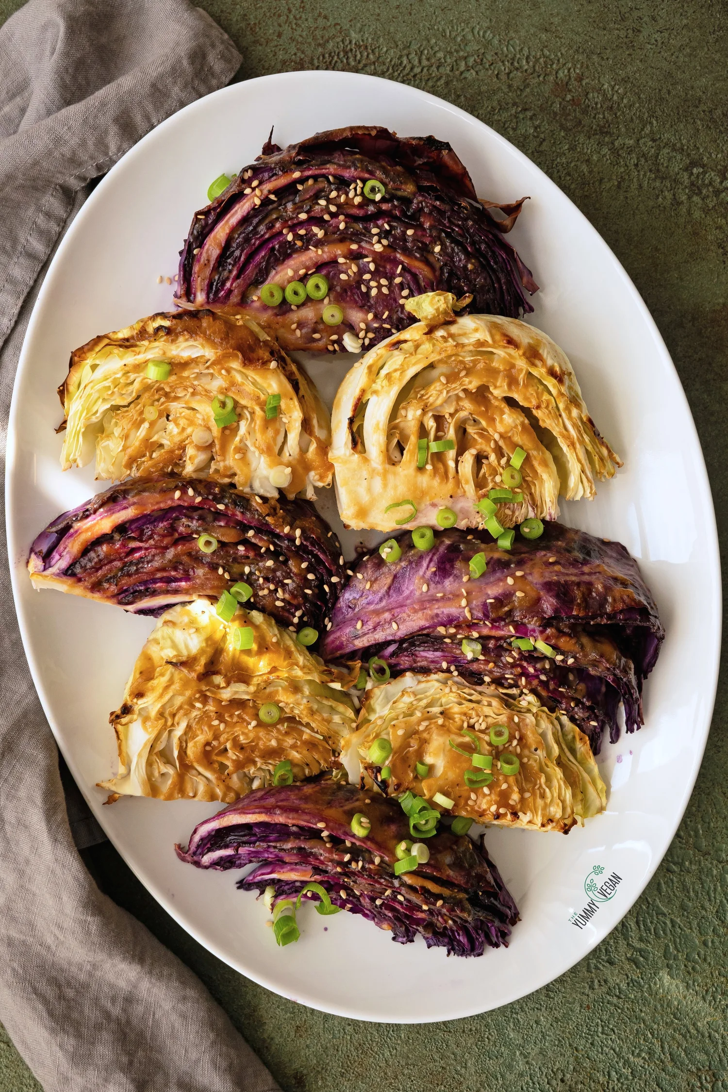 Miso Butter Roasted Cabbage — The Yummy Vegan