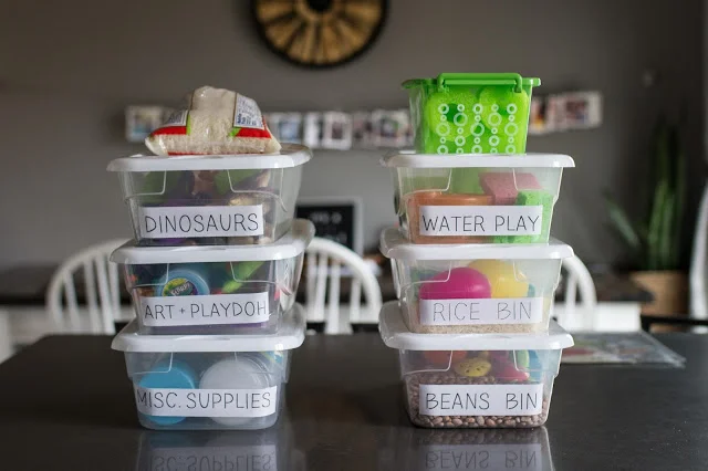 Dollar Store Sensory + Activity Bin Ideas for Toddlers — With Love Kellie