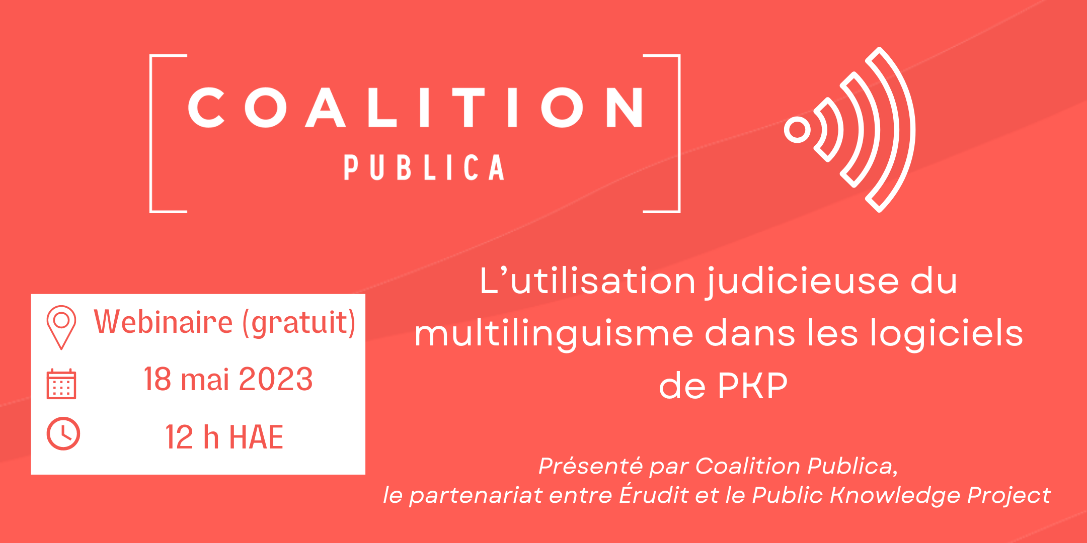 Webinaire sur le multilinguisme / Multilingualism Webinar — Coalition ...