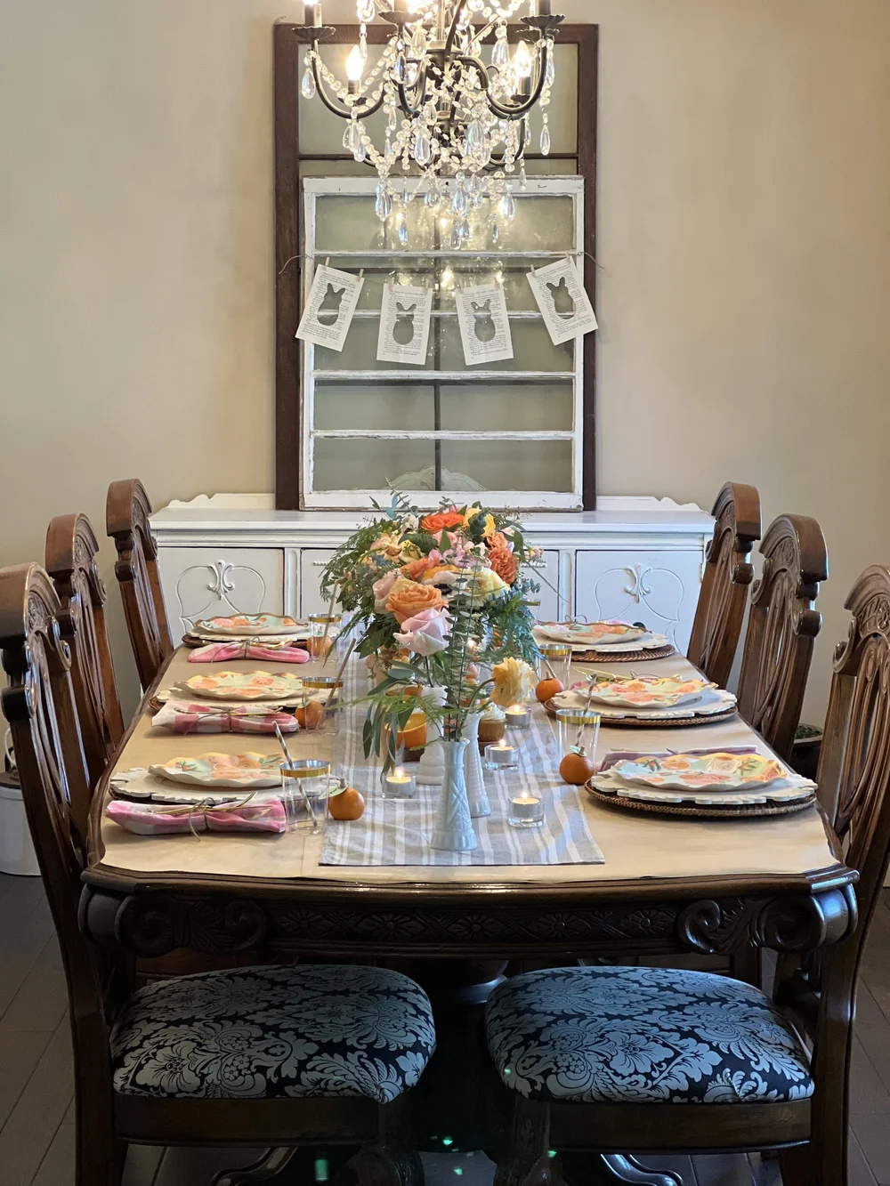 Think Spring {and Oranges!} - Easter Table scape — This New Old House