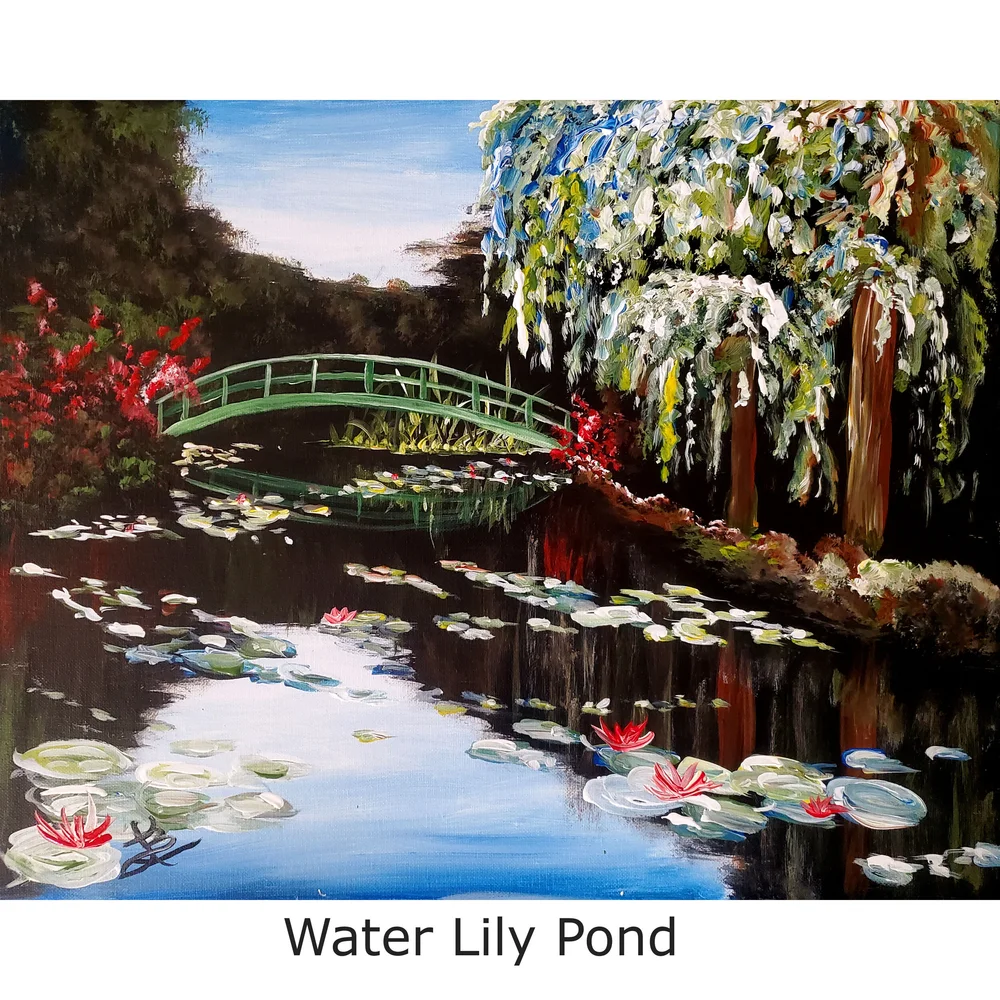 Water Lily Pond Painting