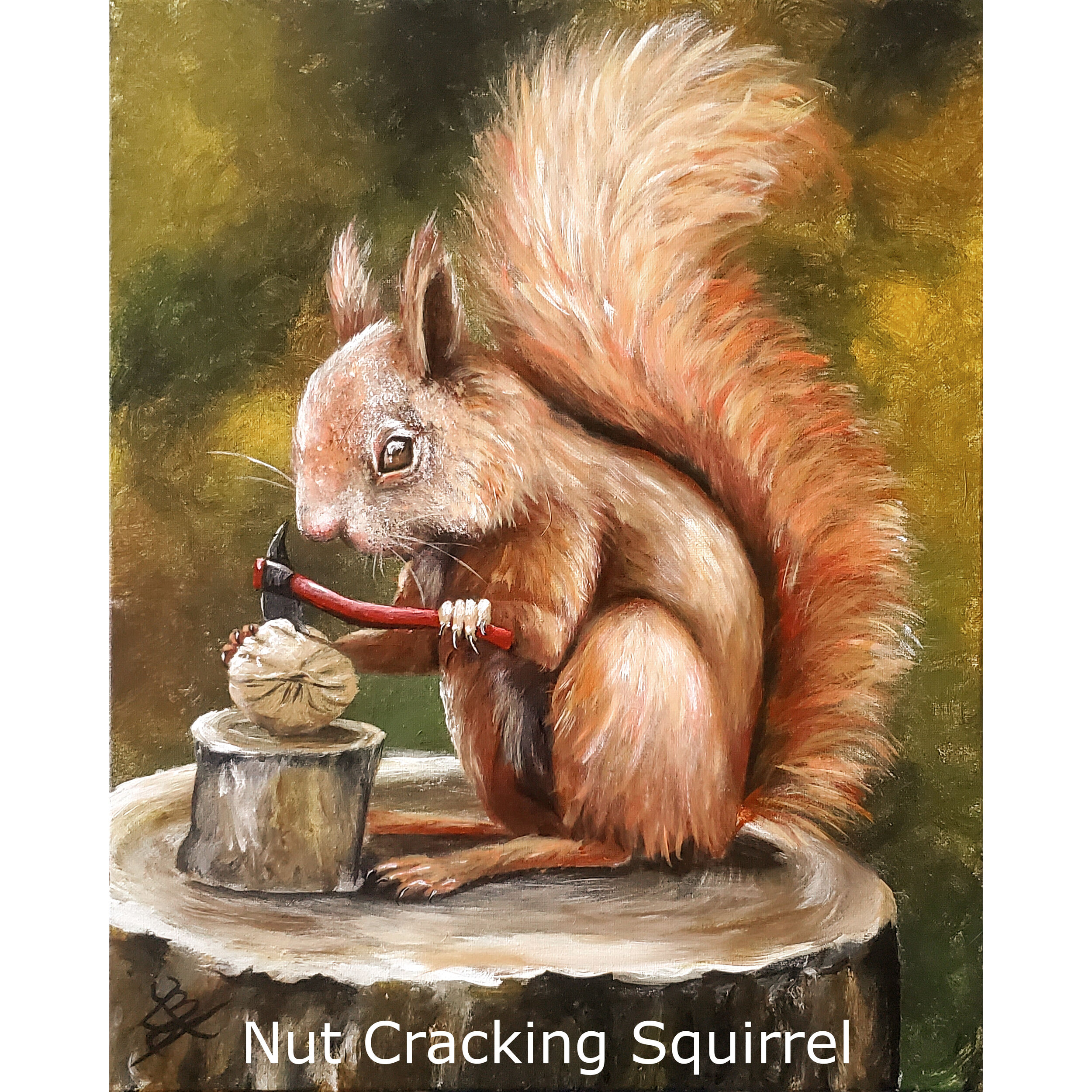 Nut Cracking Squirrel — Michelle the Painter