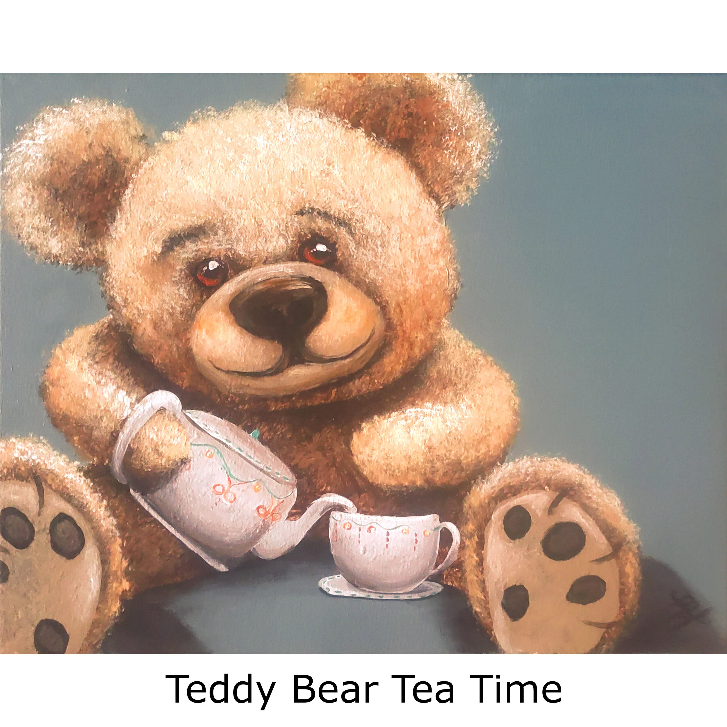 Teddy Bear Tea Time — Michelle the Painter