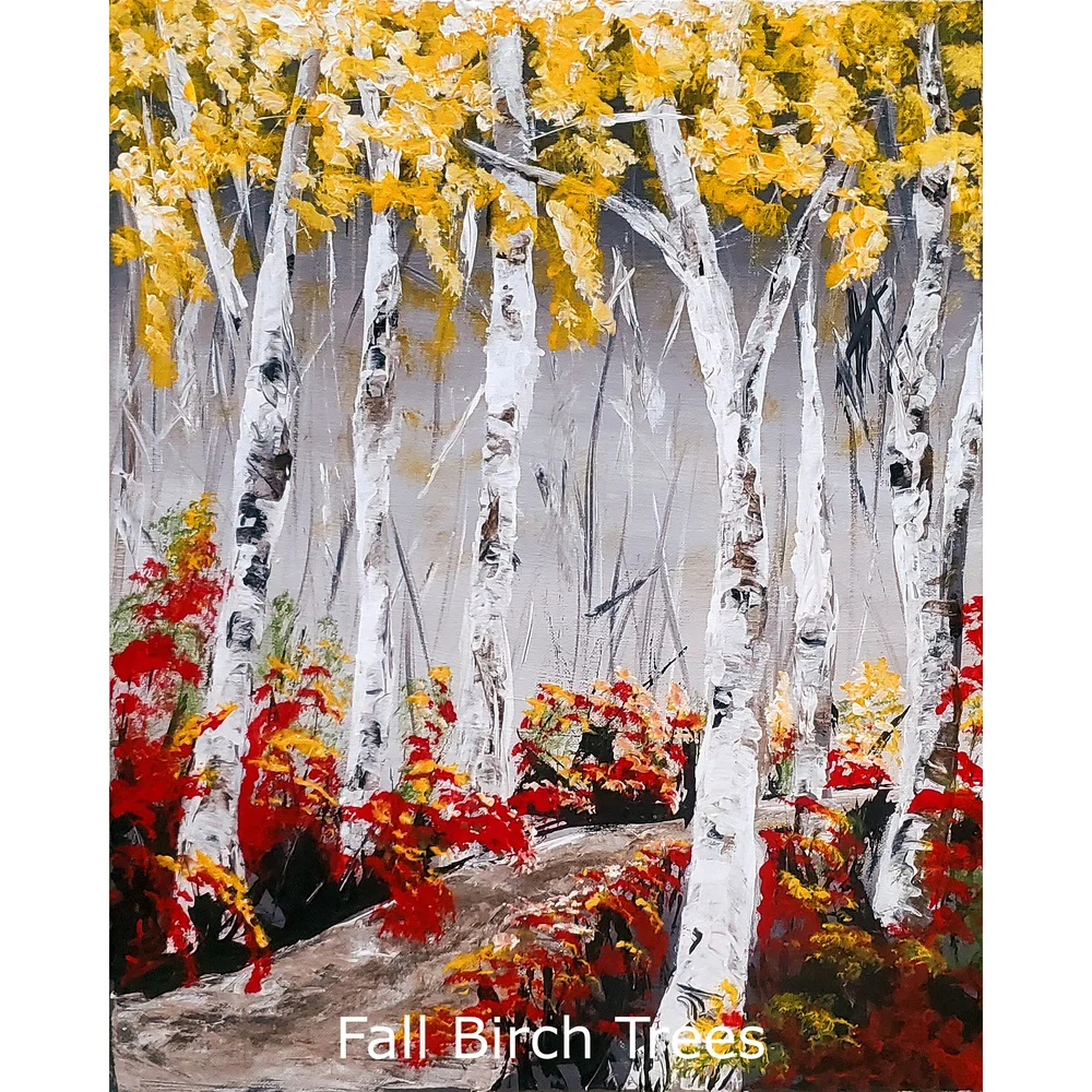 Birch Trees Painting