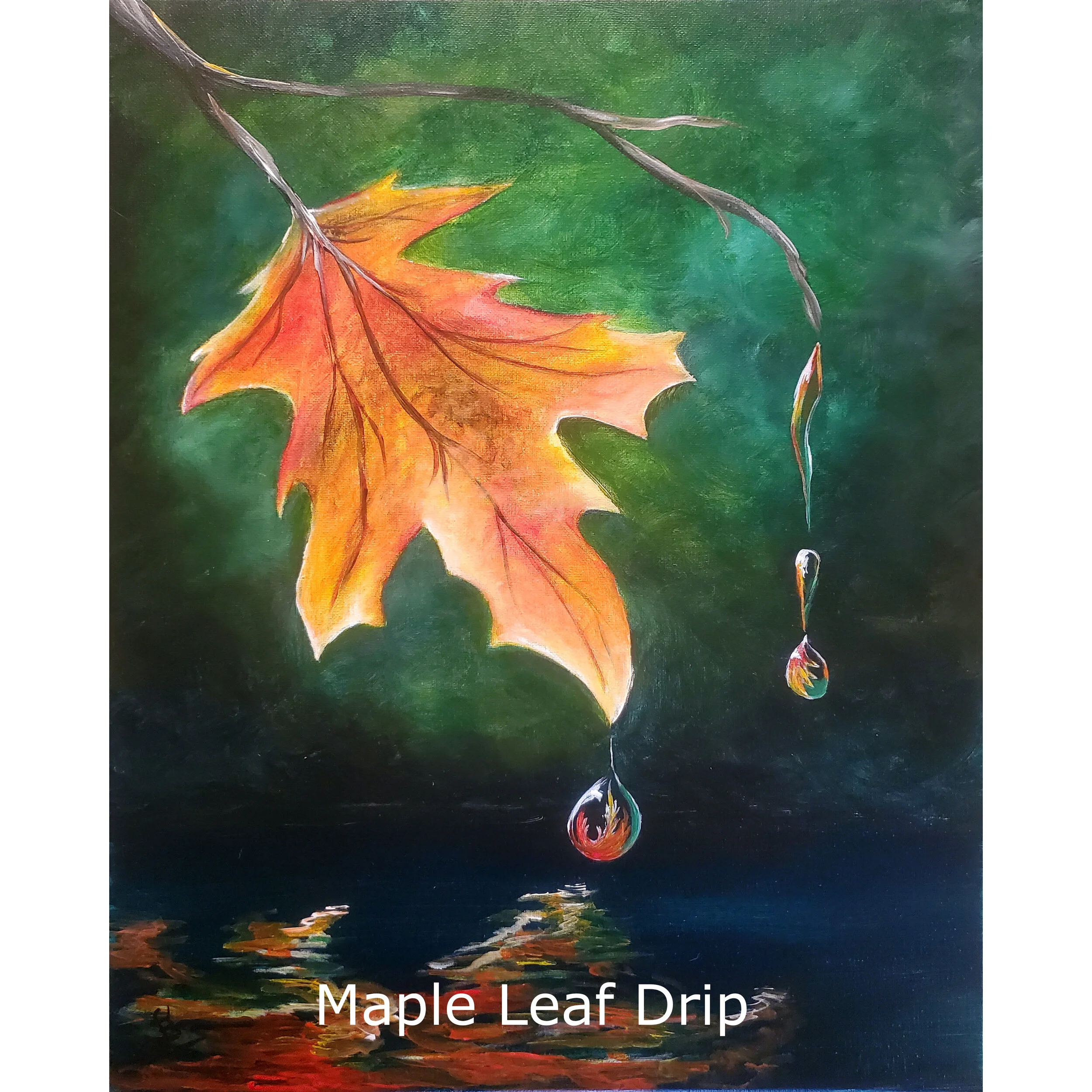 Maple Leaf Drip — Michelle the Painter